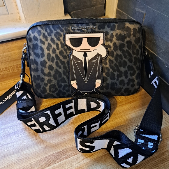 Karl Lagerfeld | Bags | Karl Lagarfeld Nwt Leopard Camera Style Bag ...